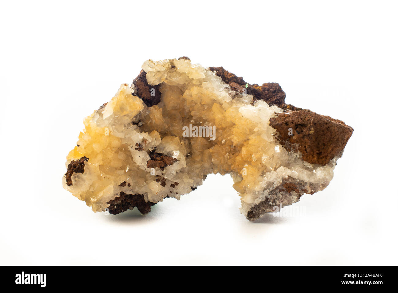 Adamite mineral from Mexico isolated on white background Stock Photo ...