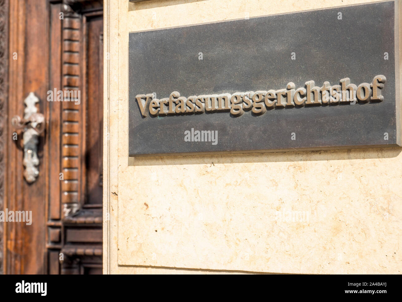 Constitutional Court shield in german Stock Photo - Alamy