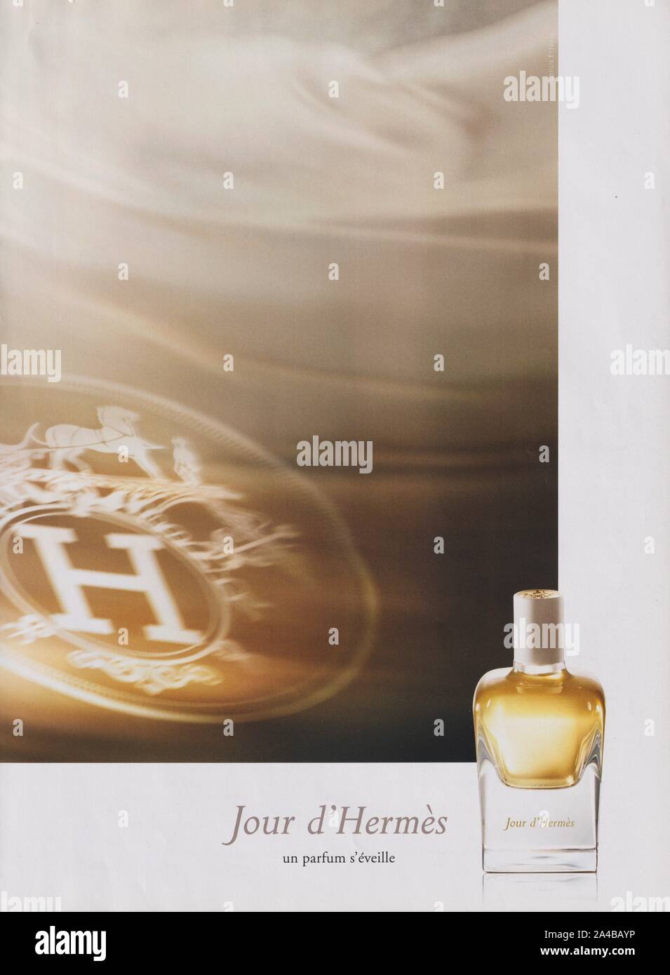 poster advertising HERMES Paris fashion house in paper magazine from ...