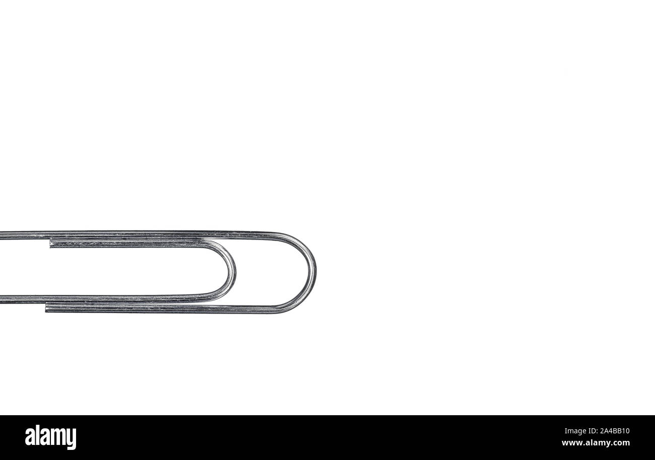 Paper clip isolated on a white background Stock Photo - Alamy