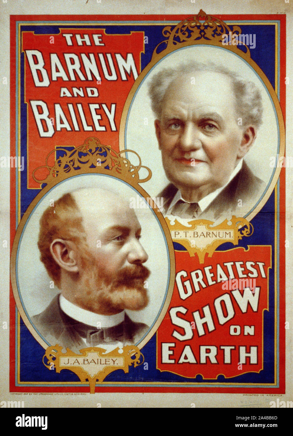 The Barnum & Bailey Greatest Show on Earth. [Portraits of P.T. Barnum ...