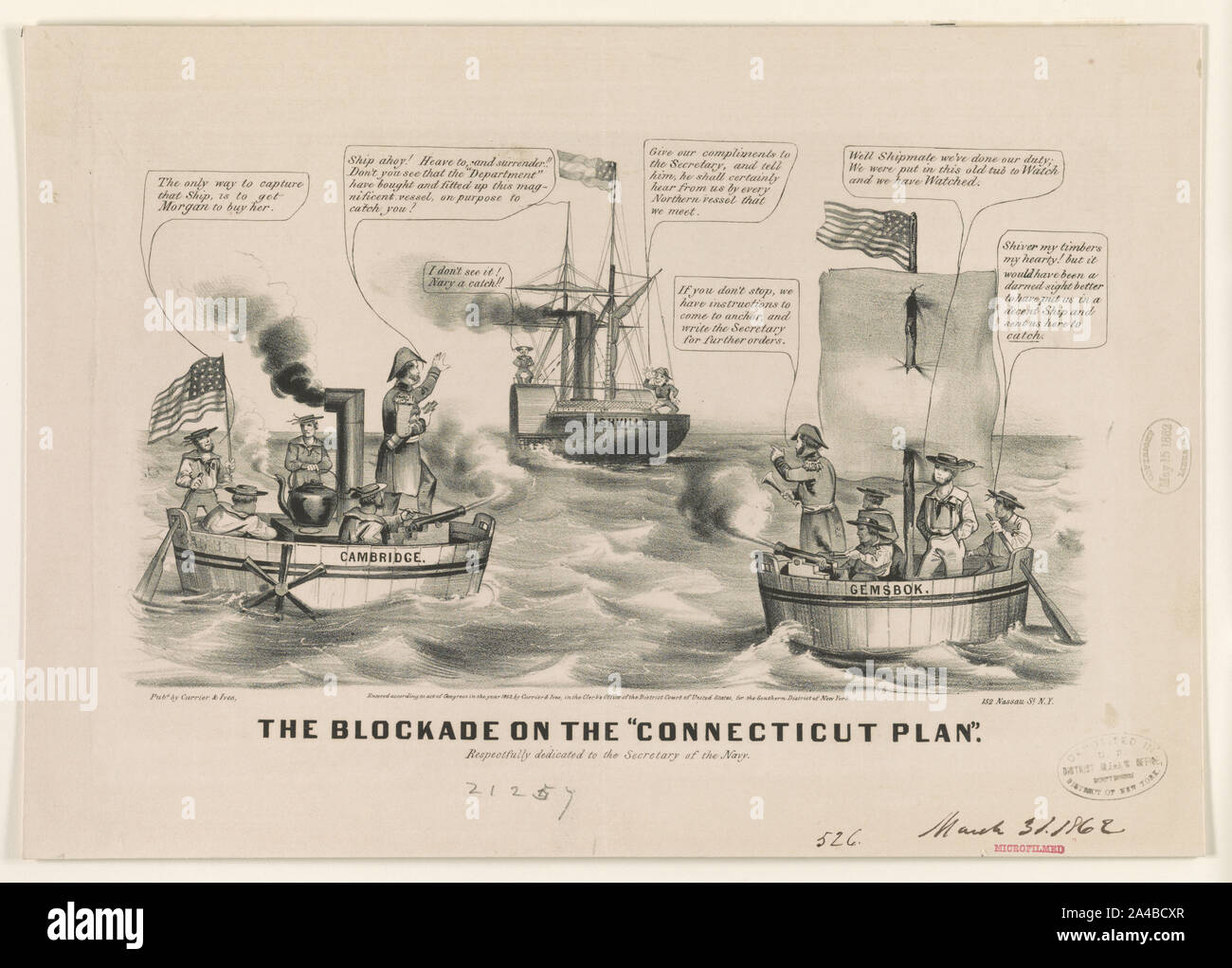 The Blockade on the Connecticut Plan Stock Photo - Alamy