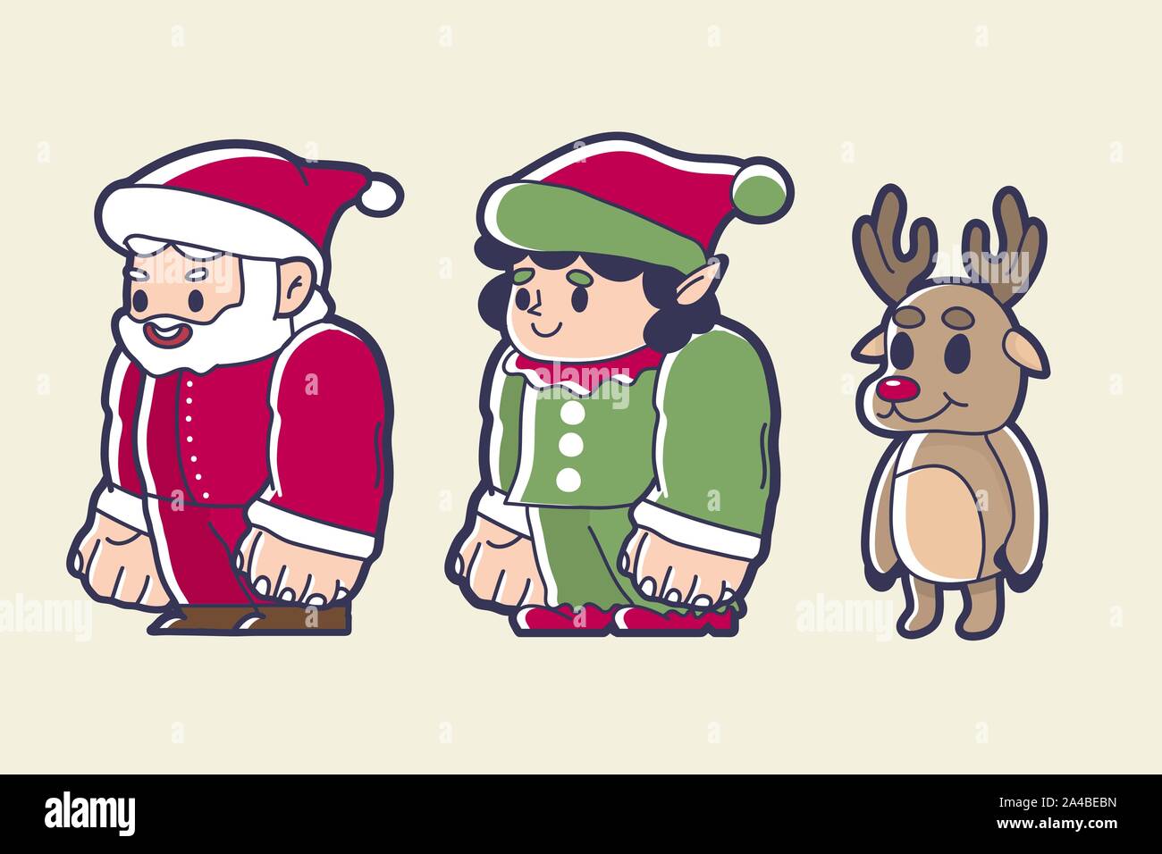 Christmas card cute gnome Stock Vector Images - Alamy