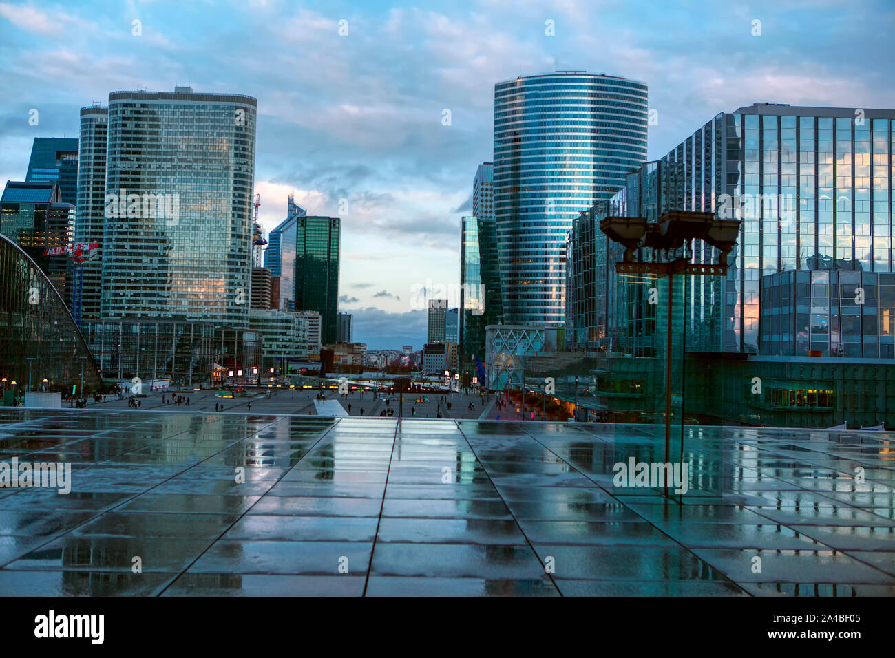 modern city block with tall buildings Stock Photo - Alamy