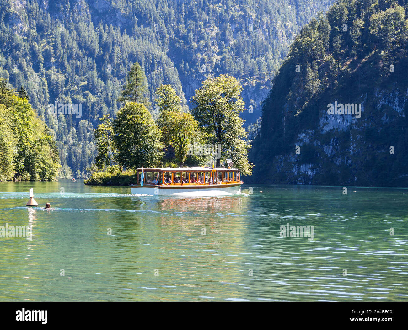 Koenigssee Island Christlieger in Bavaria Stock Photo - Alamy