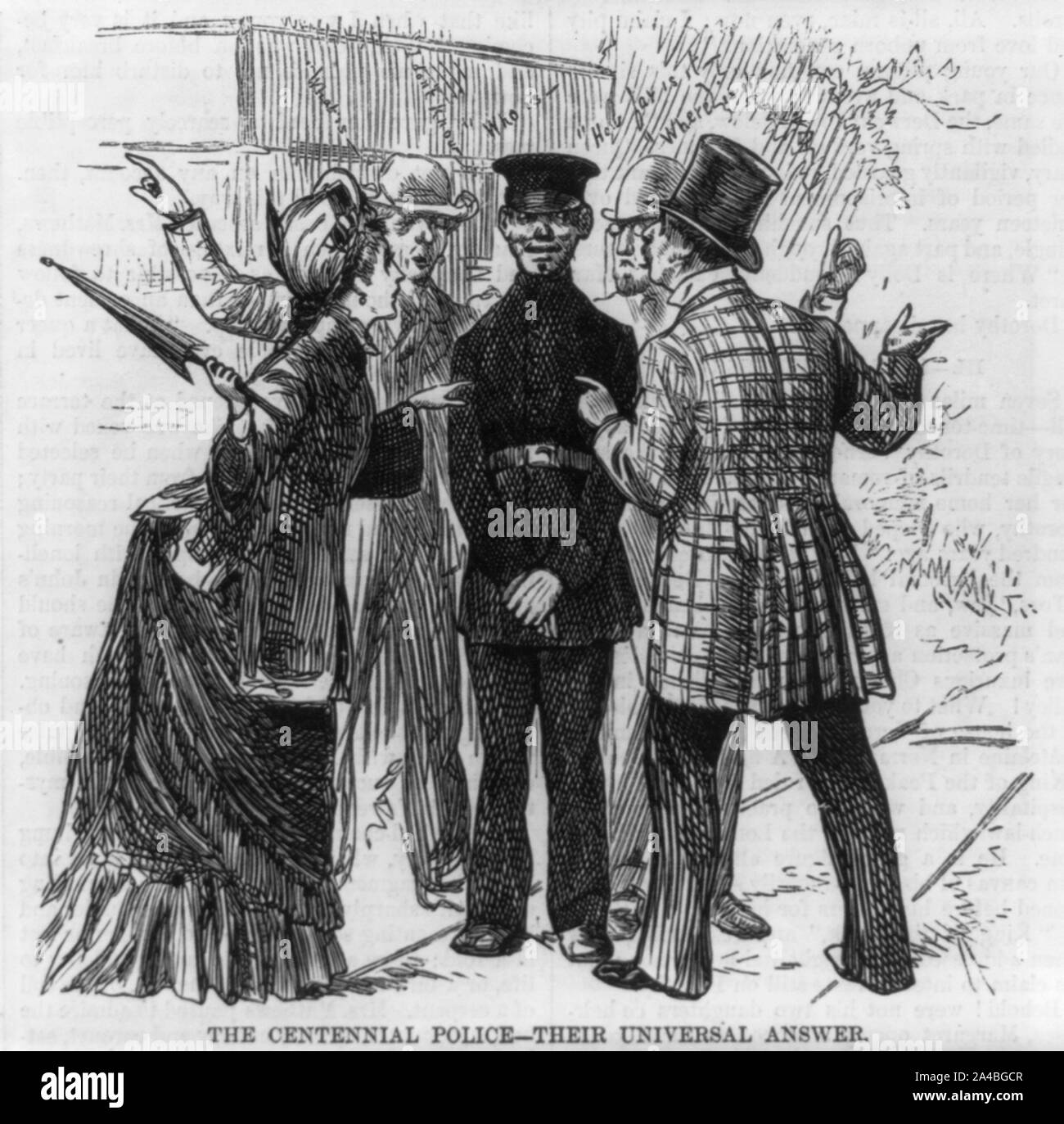 The Centennial Police - Their universal answer Stock Photo - Alamy