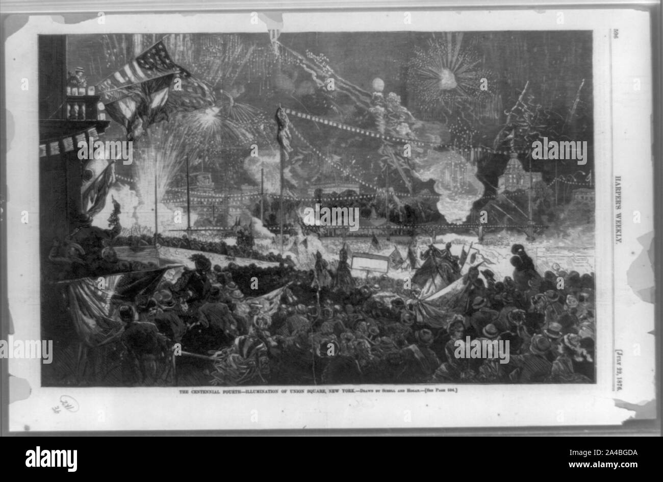 4th july new york fireworks Black and White Stock Photos & Images - Alamy