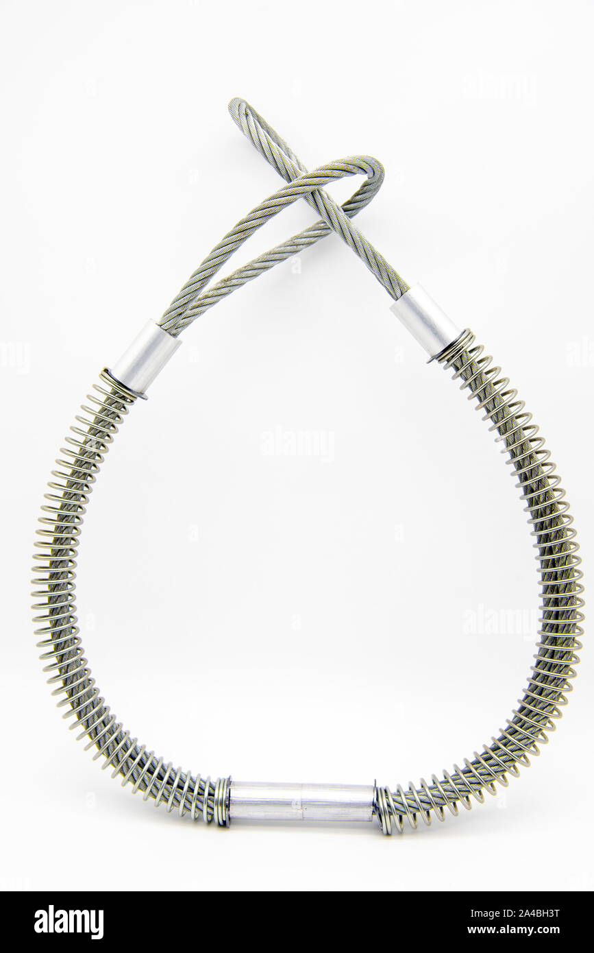 Metal Safety rope for high pressure hoses, twisted Stock Photo - Alamy