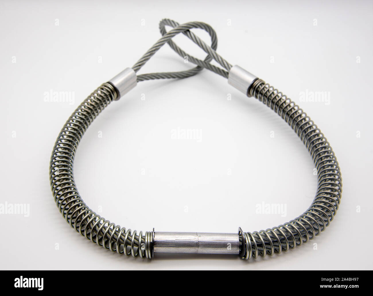 Metal Safety rope for high pressure hoses, twisted Stock Photo - Alamy