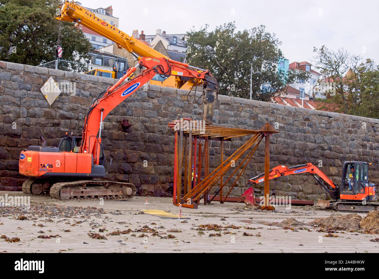 Undersea Electric Cable Preparatory Work Stock Photo - Alamy