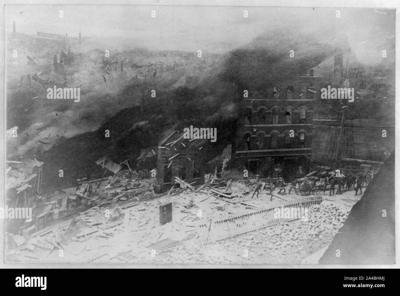 The Chicago Fire, 1871 Stock Photo - Alamy