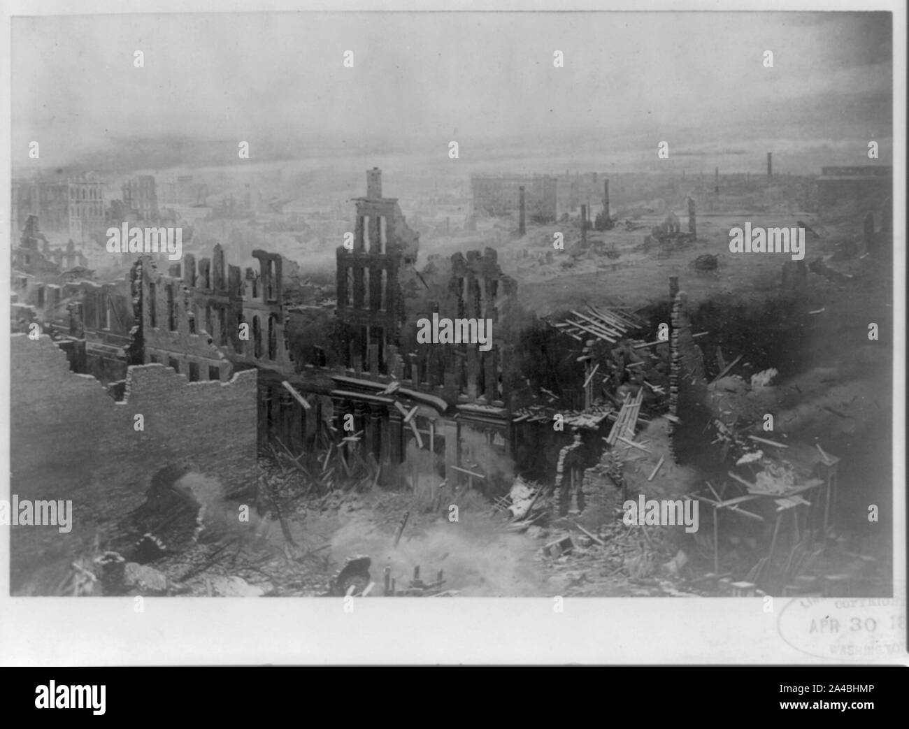 The Chicago Fire, 1871 Stock Photo - Alamy