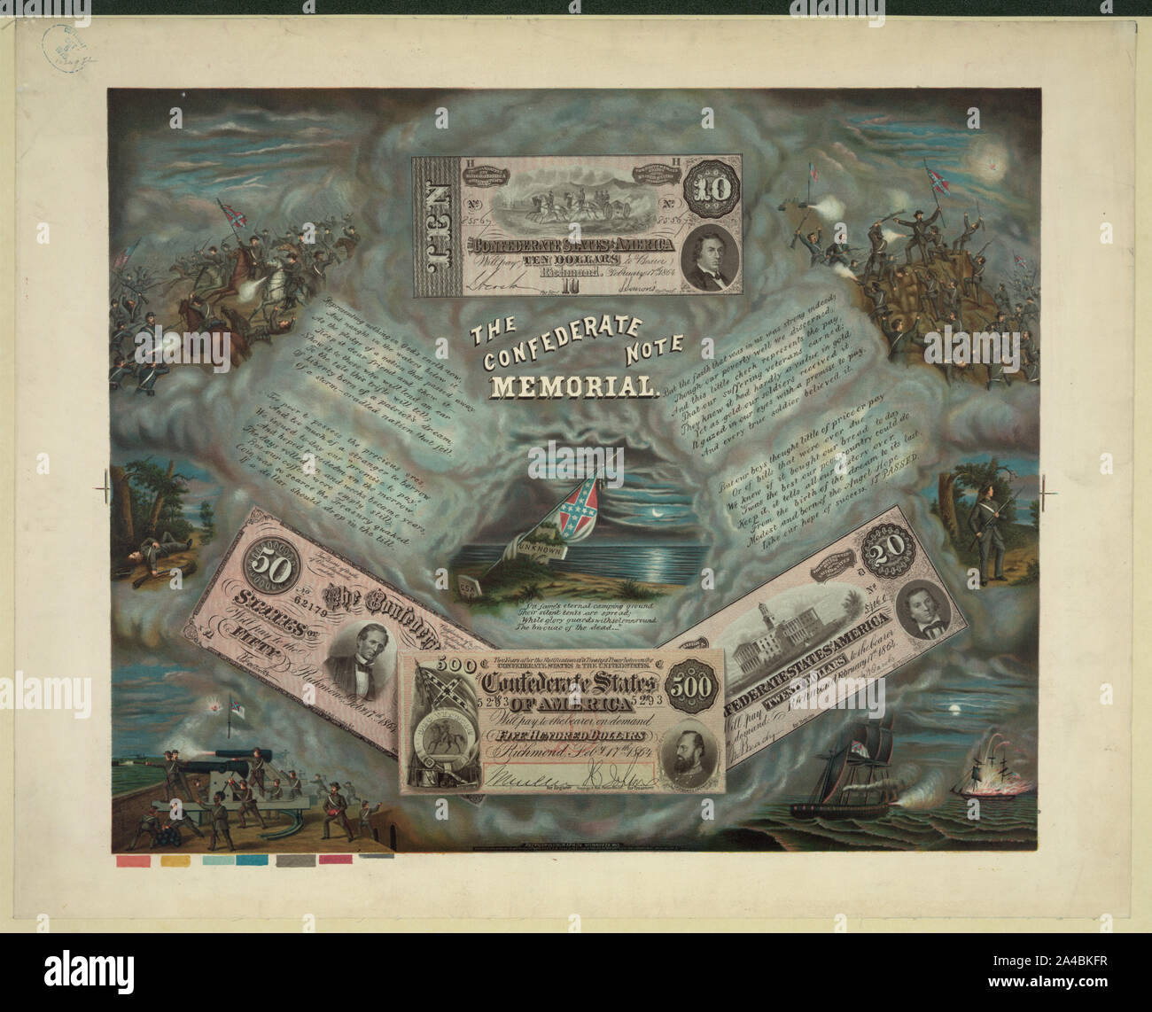 The Confederate note memorial Stock Photo - Alamy