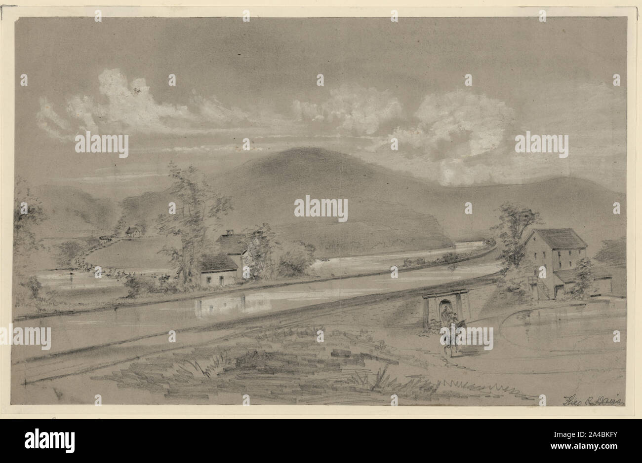 The Confederates under Stuart crossing the Potomac at McCoy's Ferry to ...