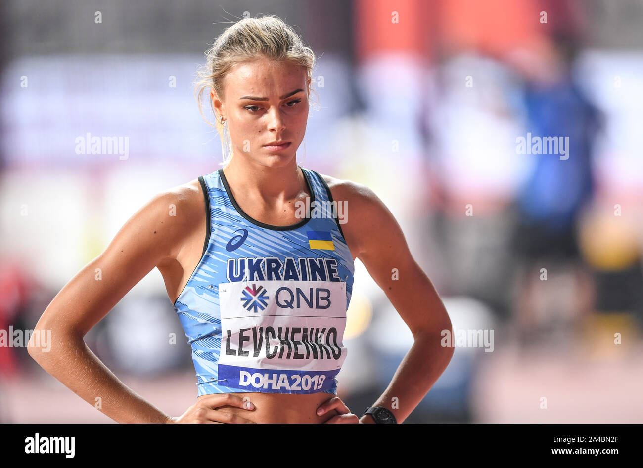 Yuliya Levchenko (Ukraine). High Jump Women finals. IAAF World ...