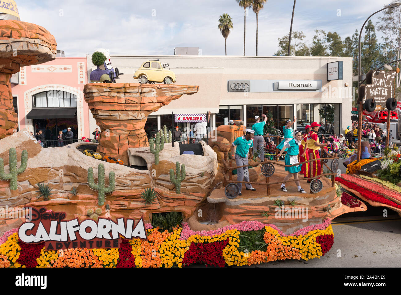 The Disneyland Resort's Destination: Cars Land float in the 124th Rose ...