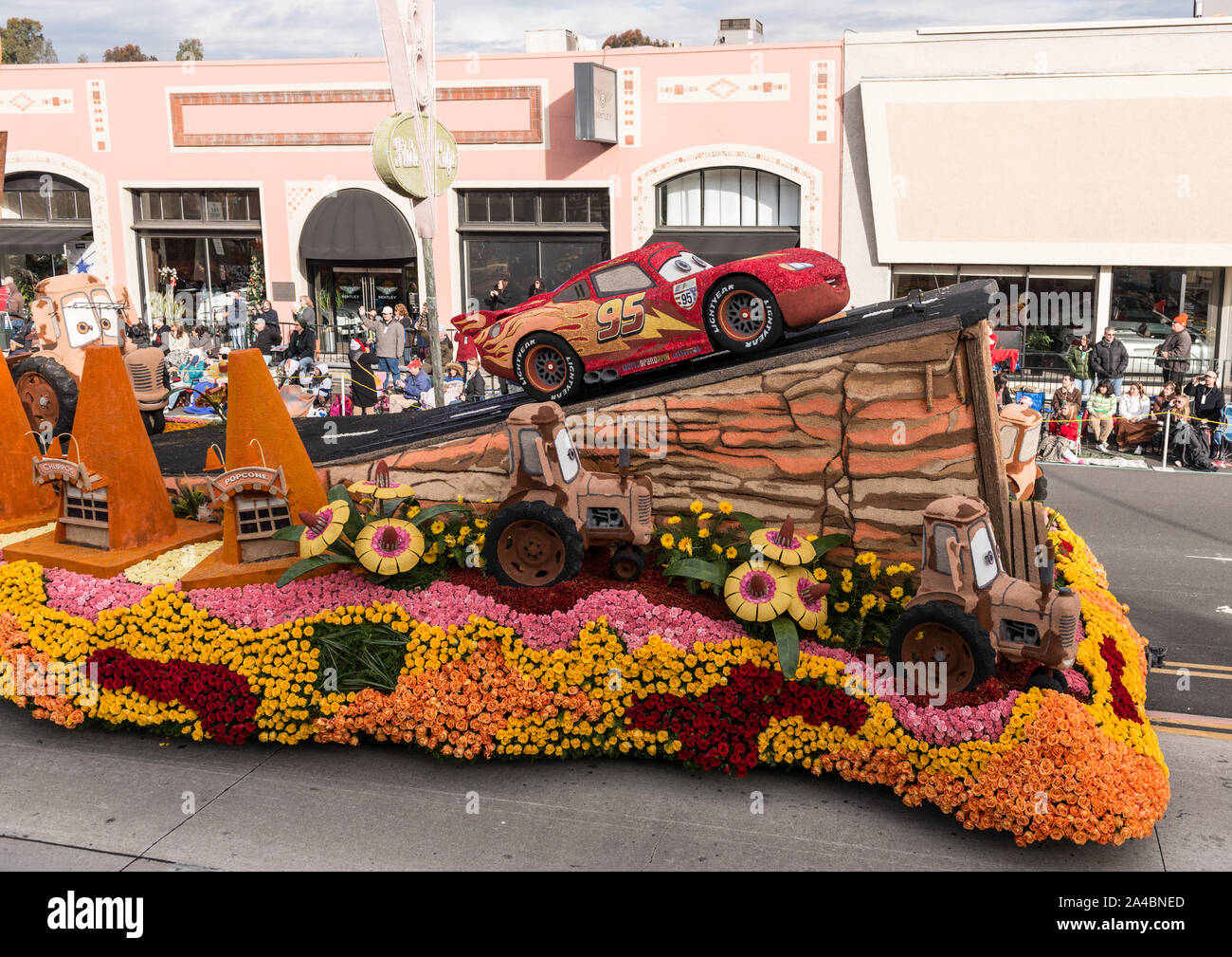 The Disneyland Resort's Destination: Cars Land float in the 124th Rose ...