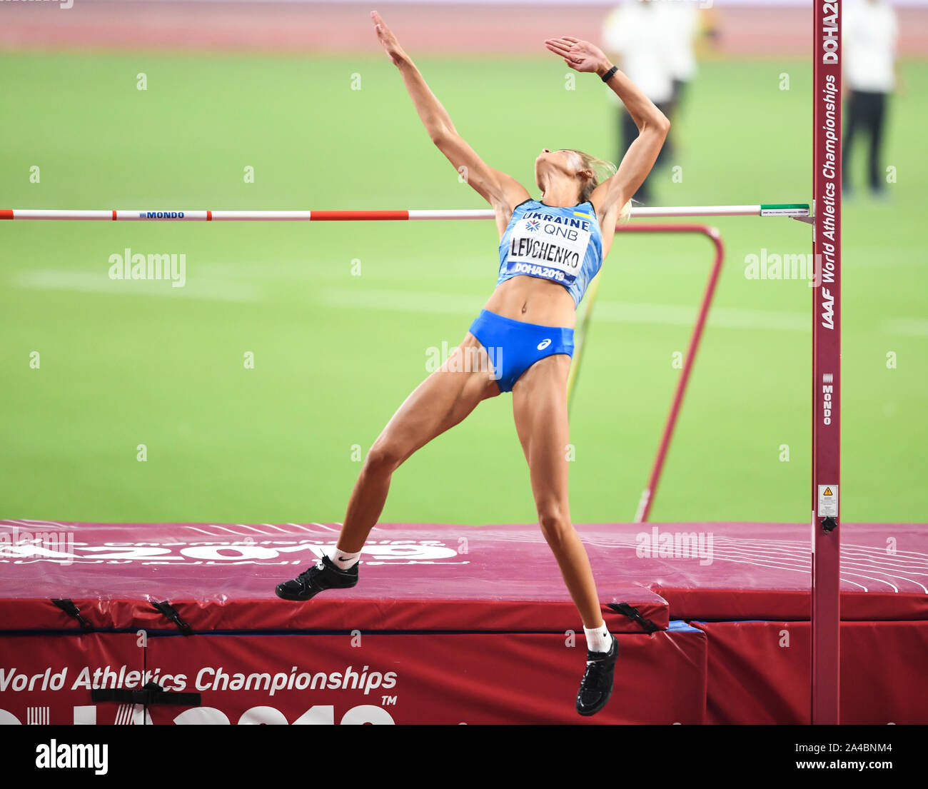 Yuliya Levchenko (Ukraine). High Jump Women finals. IAAF World ...