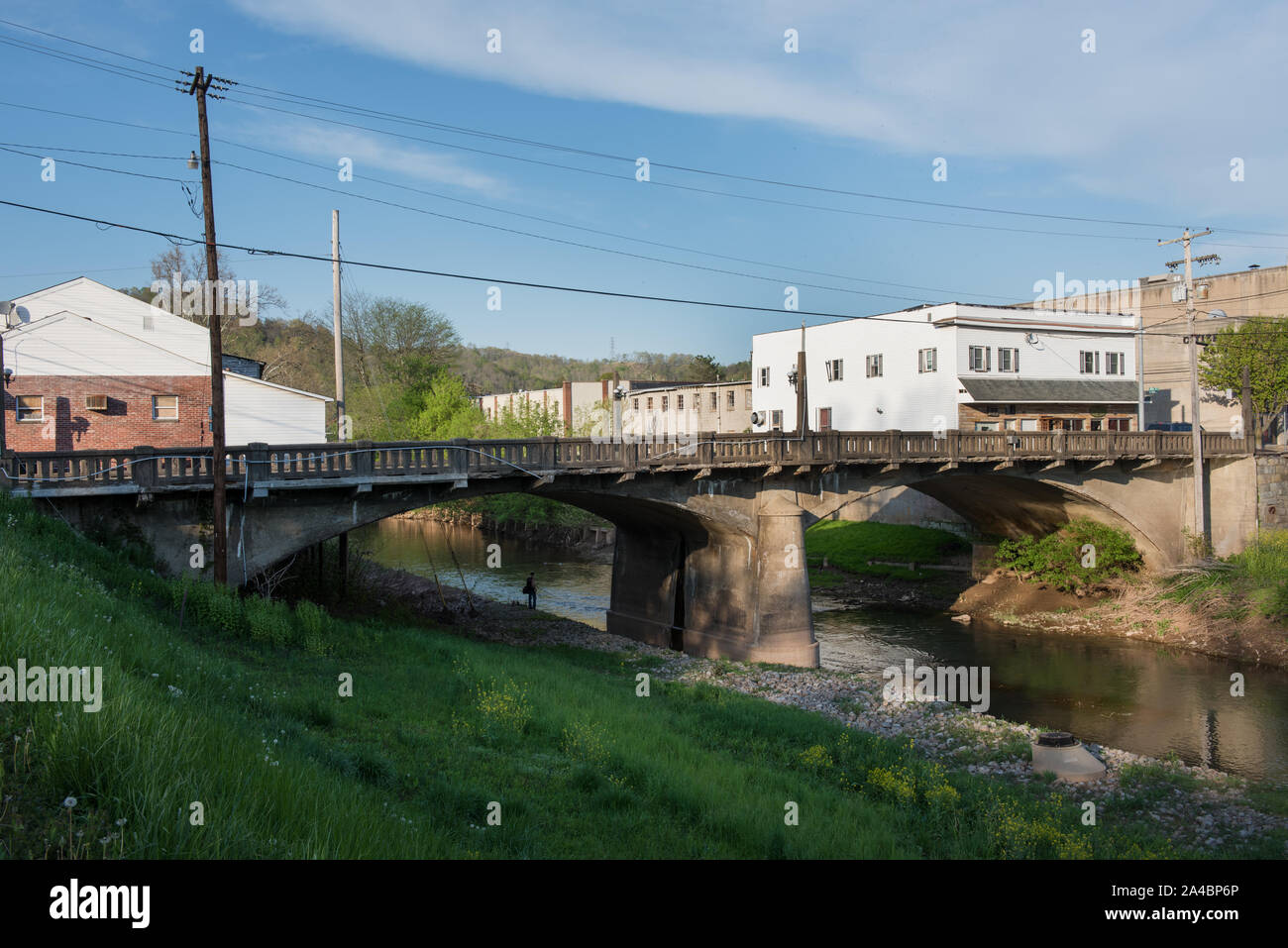 The East and West Second Street Bridge, a truss bridge built in 1922 in ...
