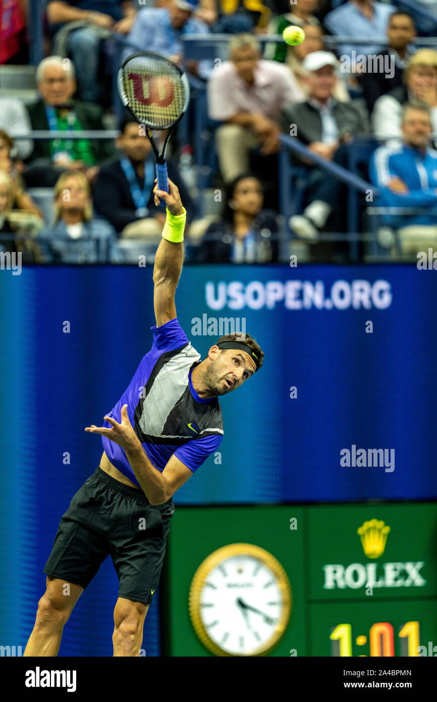 Grigor Dimitrov of Bulgaria competing in the Men's Semi-Finals at the ...