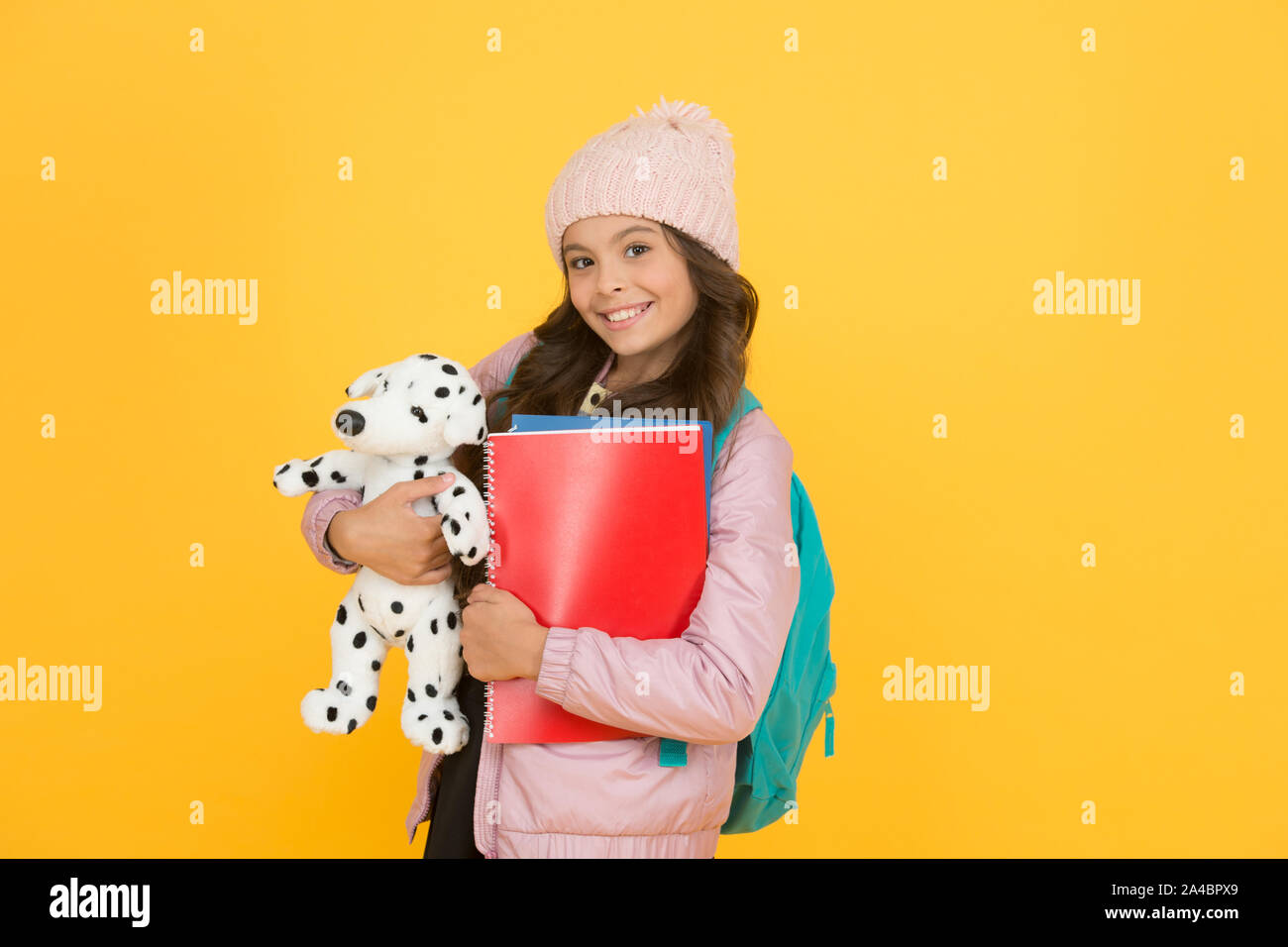 Where learning is fun. Small child smile with preschool toy. Happy ...