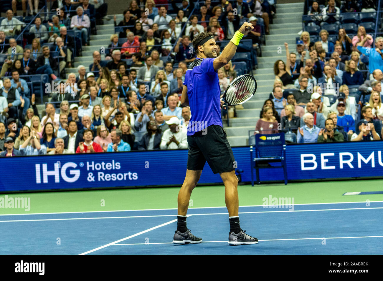 Grigor Dimitrov of Bulgaria competing in the Men's Semi-Finals at the ...