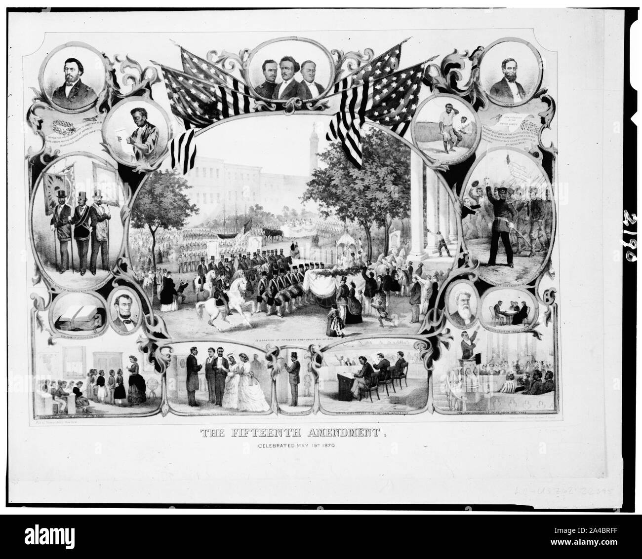 The Fifteenth Amendment. Celebrated May 19th, 1870 Stock Photo - Alamy