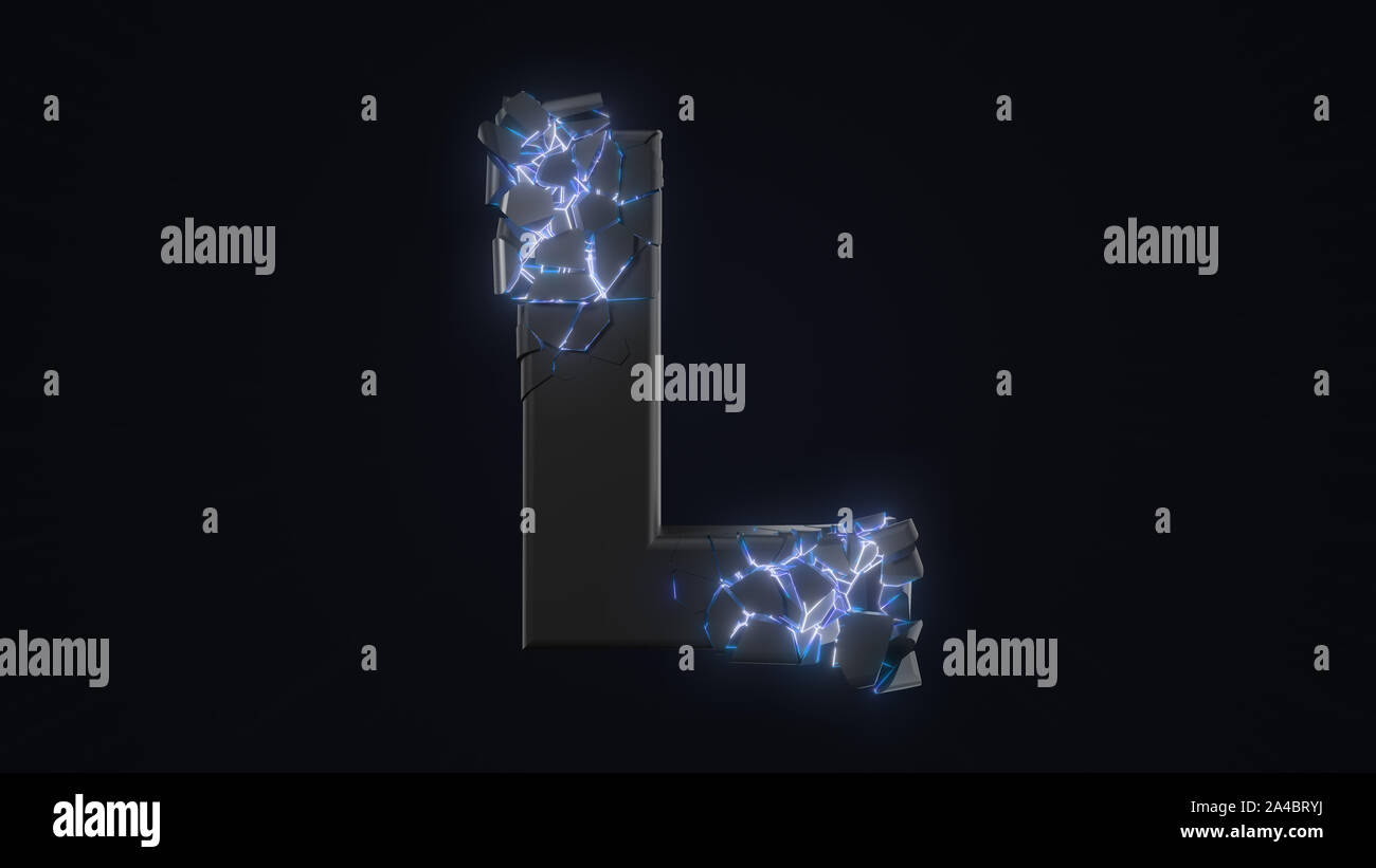 The Letter L In Blue Fire