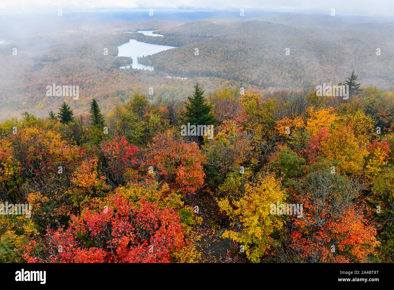 Autumn foliage in the Adirondack Mountains New York, USA Stock Photo ...