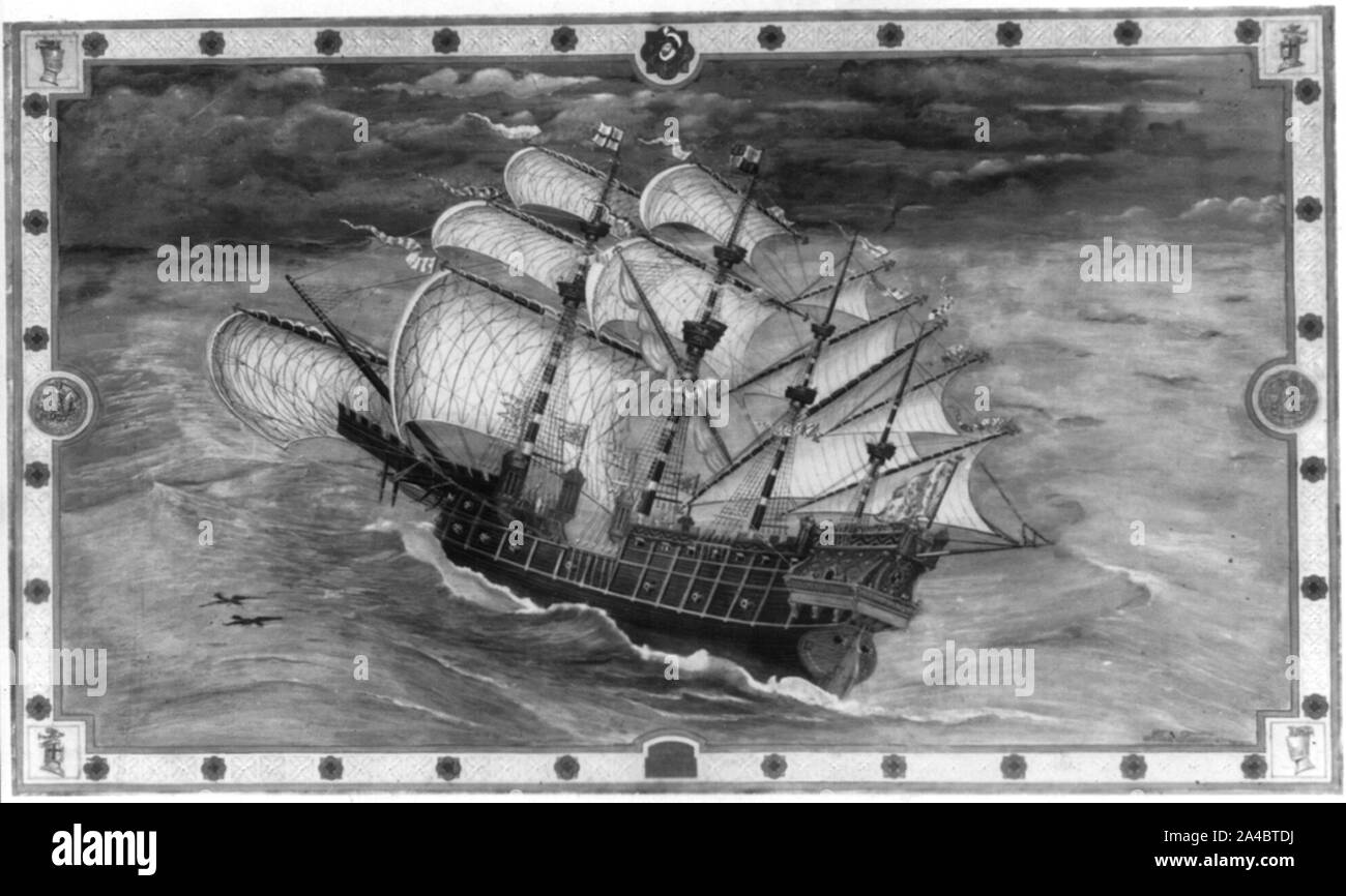 The GREAT HARRY at sea Stock Photo - Alamy