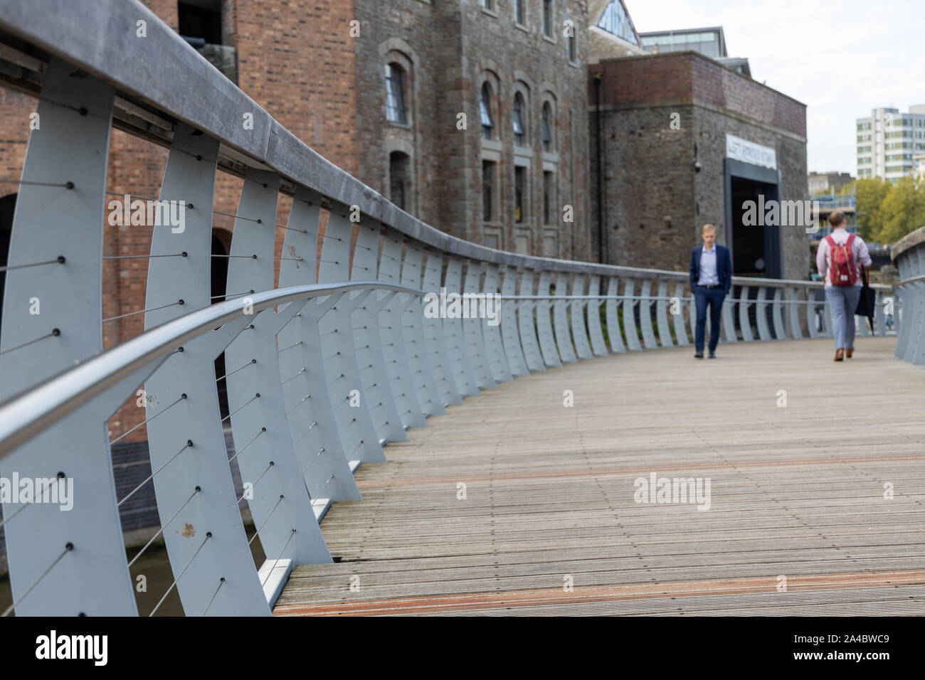 Curved Castle Bridge, Bristol Stock Photo - Alamy