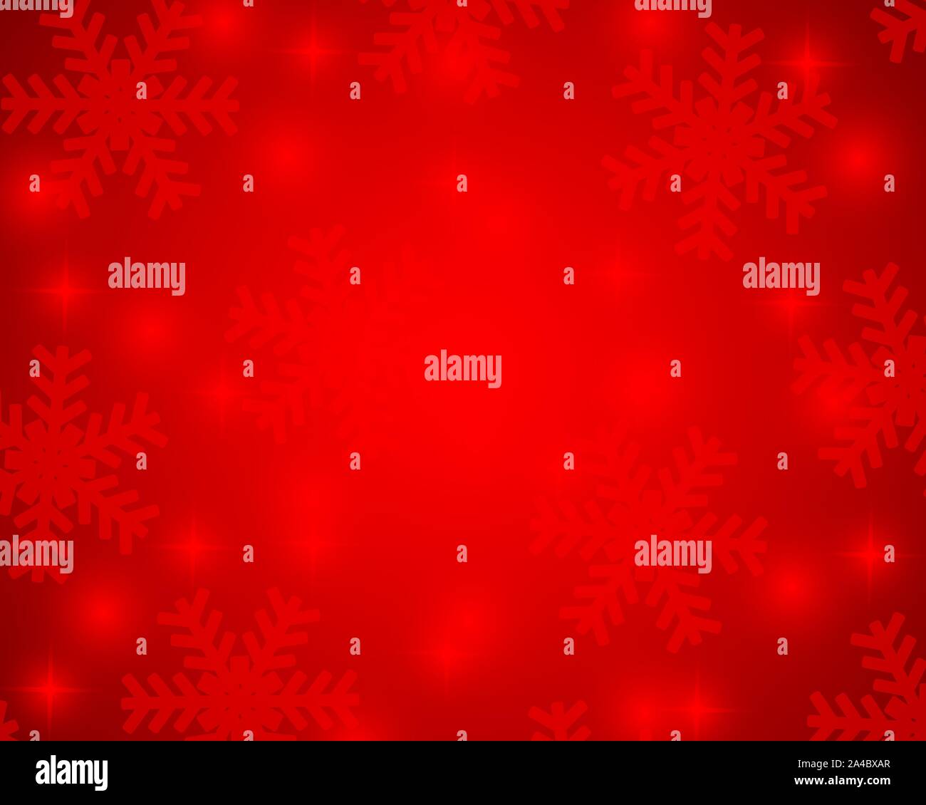 Christmas red shiny background with snowflakes and stars Stock Vector ...