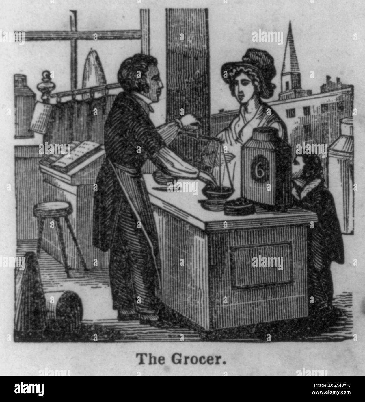 Grocery manager Black and White Stock Photos & Images - Alamy