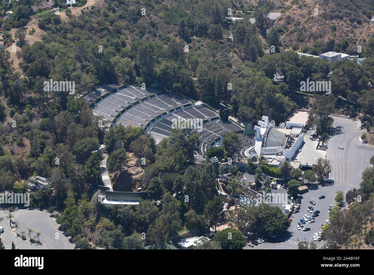 The Hollywood Bowl, a modern amphitheater in the Hollywood area of Los ...