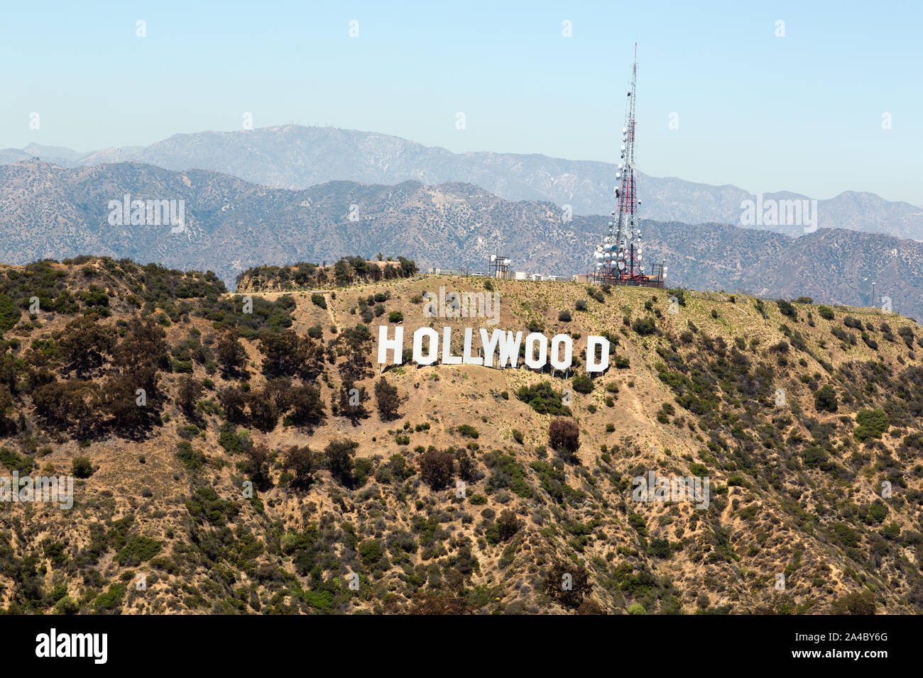 The Hollywood sign, a landmark and American cultural icon located in ...