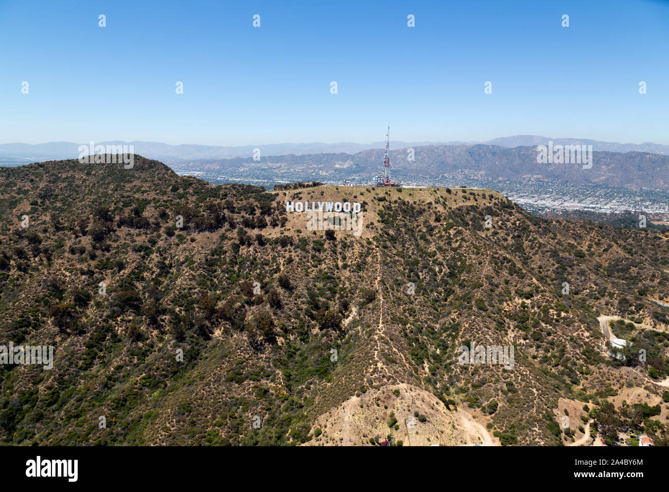 The Hollywood sign, a landmark and American cultural icon located in ...