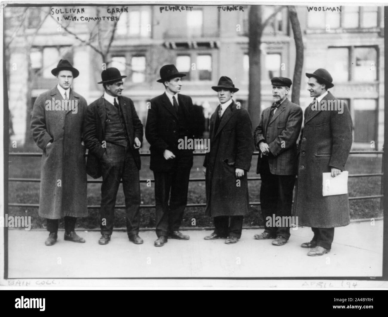 The I.W.W. Committee with Sullivan, Caron, Flunkett, Turner, and ...
