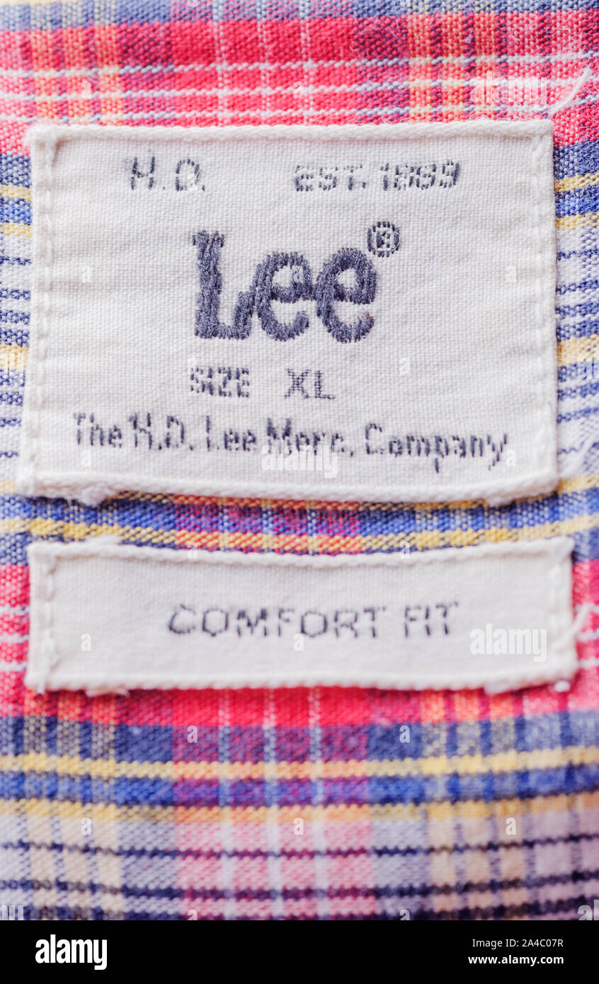 Closeup of Lee label on clothes Stock Photo - Alamy