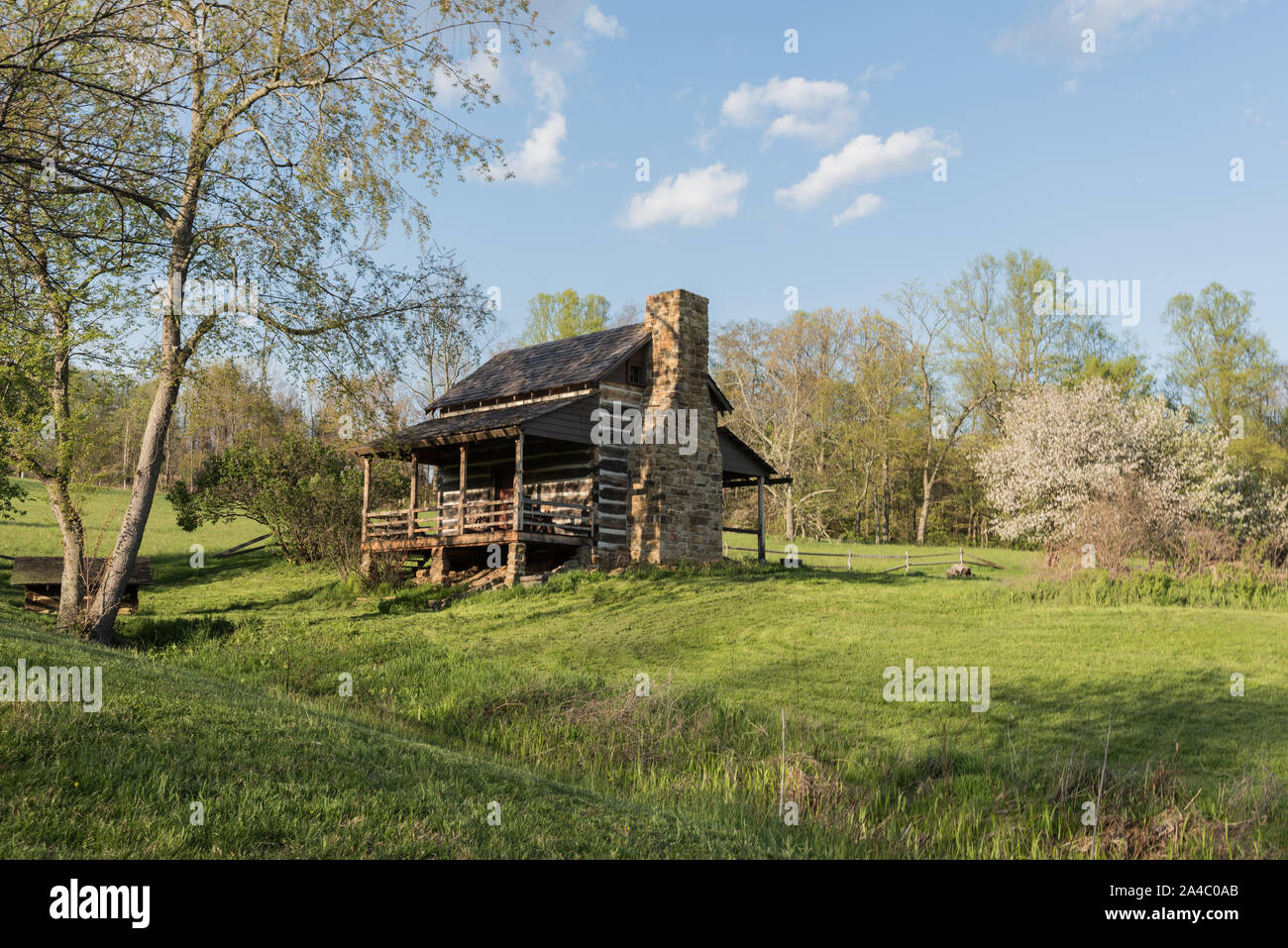 The Jacob Prickett Jr. log house, built in 1781, is the oldest residential structure still ...