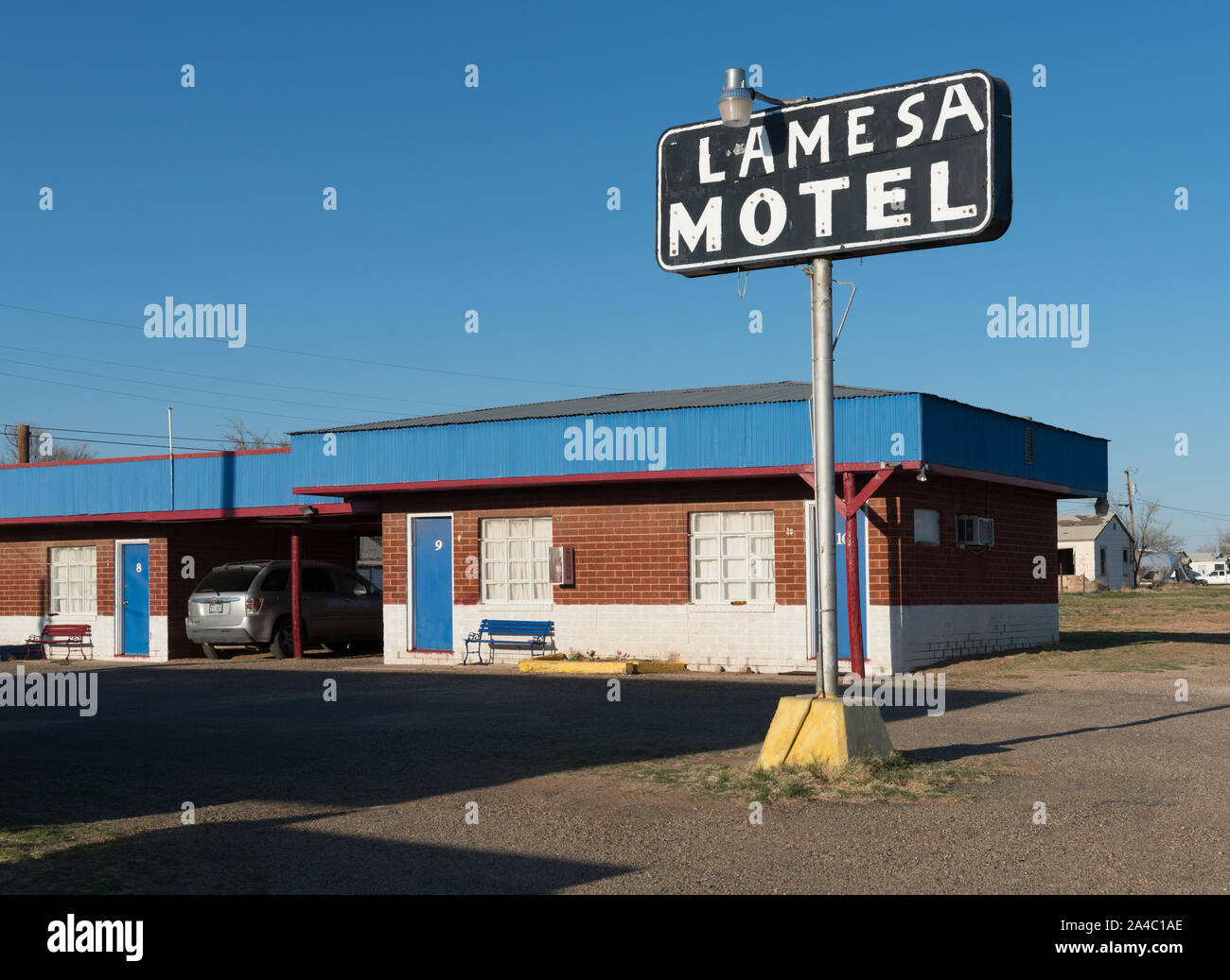 The Lamesa Motel, featuring covered parking for guests next to their ...