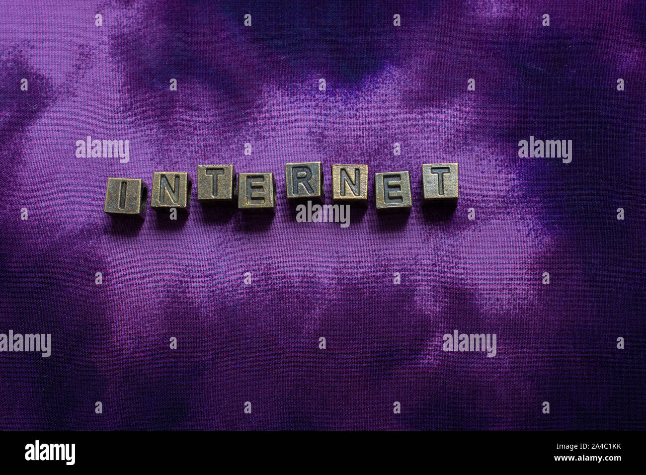 internet wording with metal letters as net and business concept Stock ...