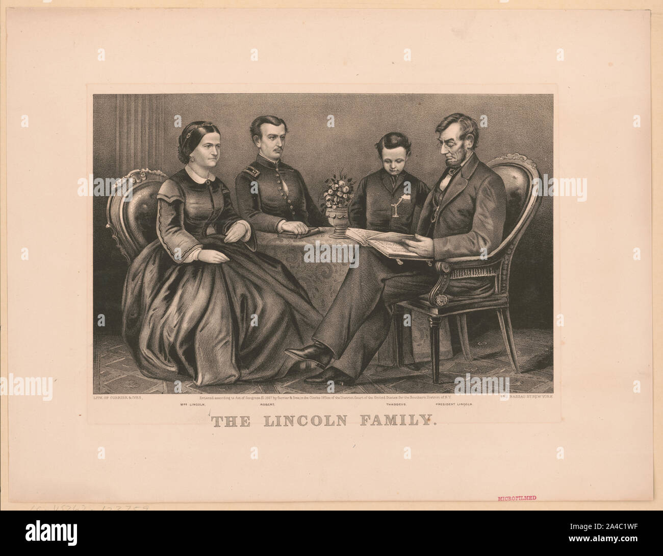 The Lincoln family Stock Photo - Alamy