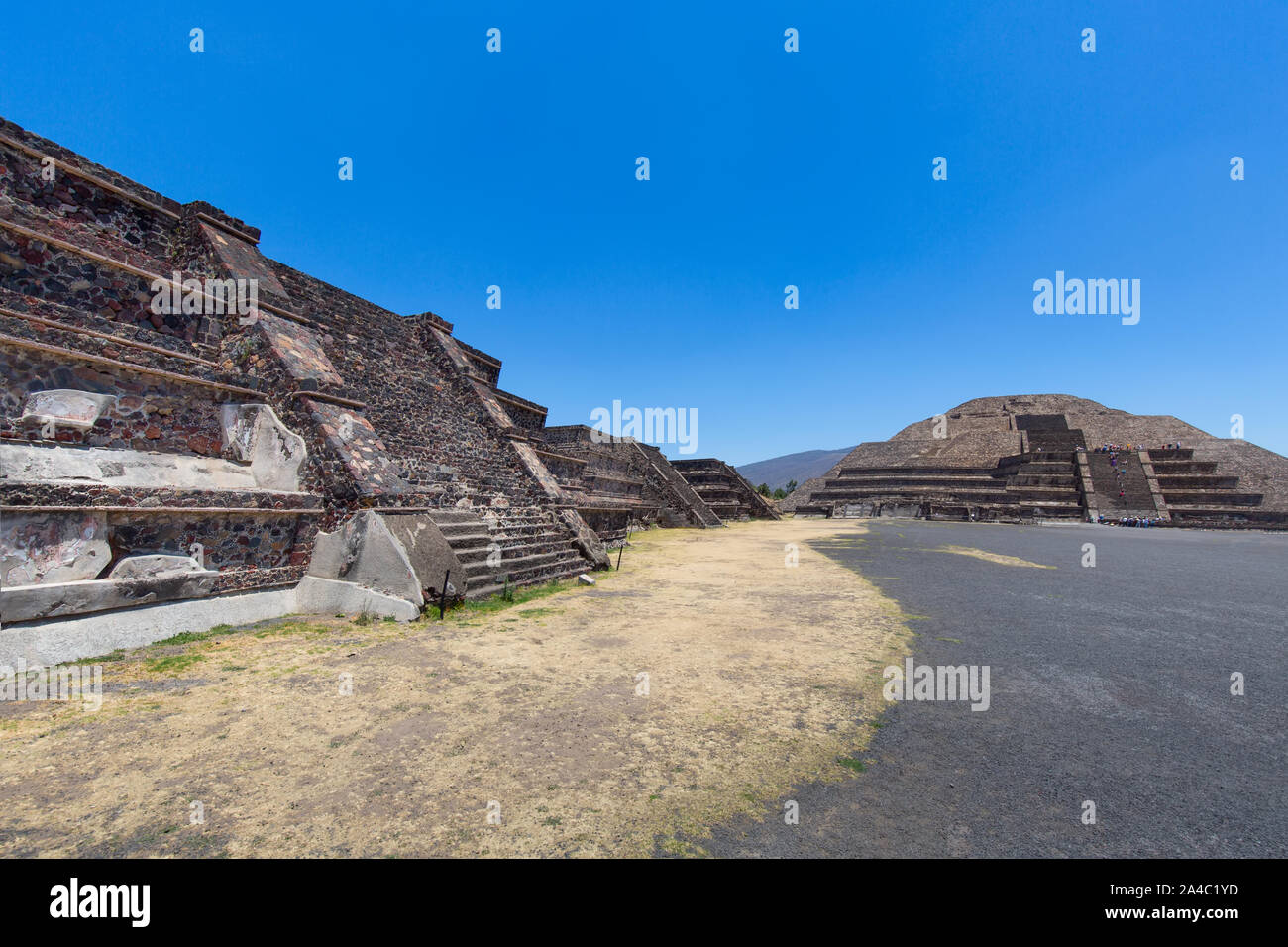 Landmark Teotihuacan pyramids complex located in Mexican Highlands and ...