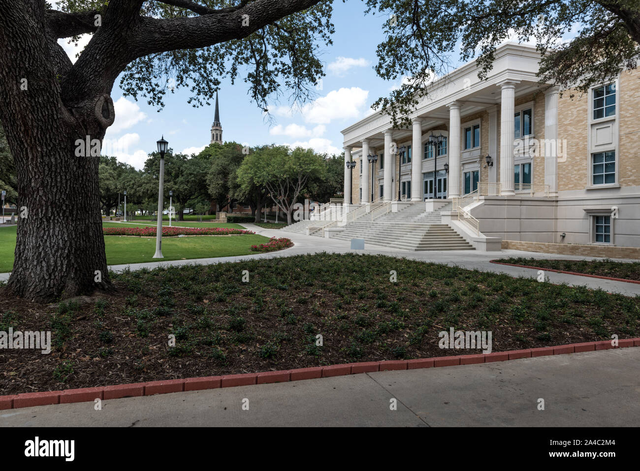 The Mary Couts Burnett Library buiding on the campus of Texas Christian ...