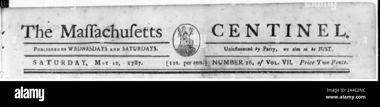 The Massachusetts centinel Stock Photo - Alamy