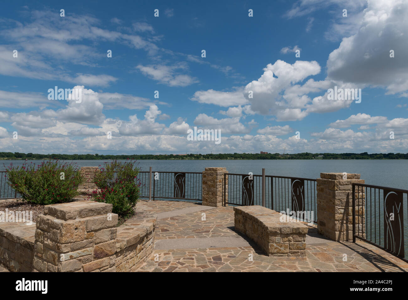 The Maurice Levy Overlook at White Rock Lake, a reservoir located in ...