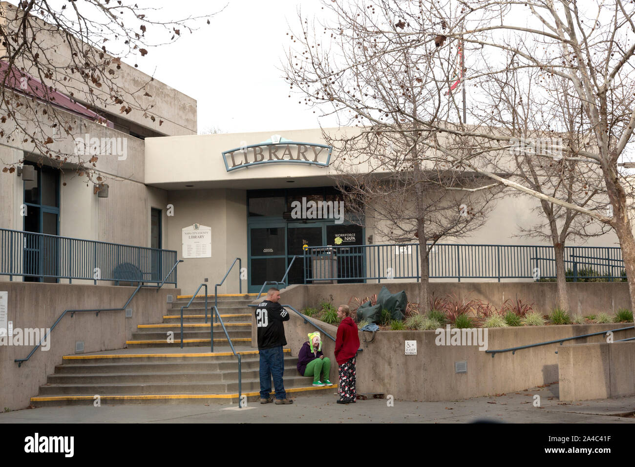 The Napa City-County public library in downtown Napa, California Stock ...