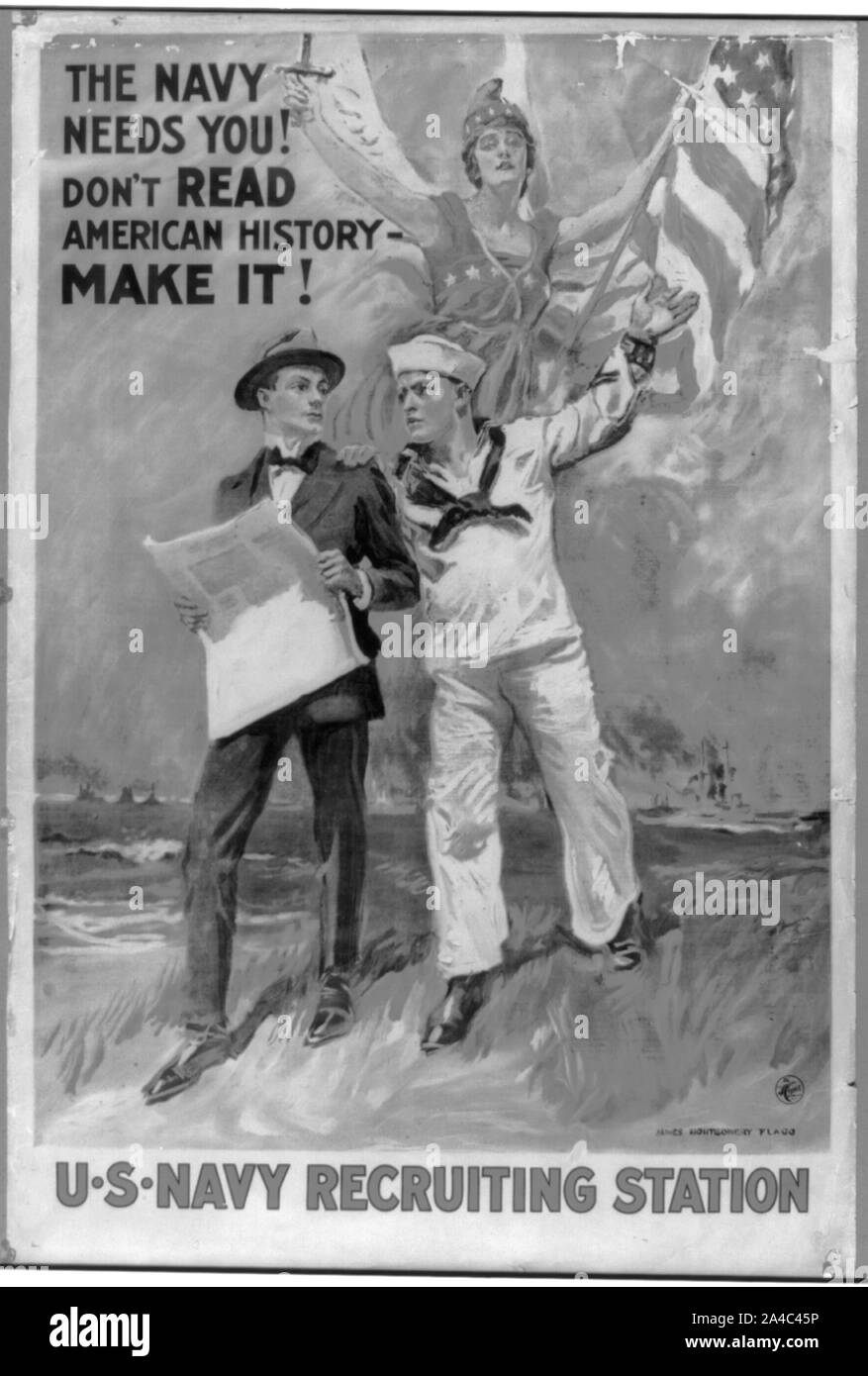 Navy world war recruitment Black and White Stock Photos & Images - Alamy