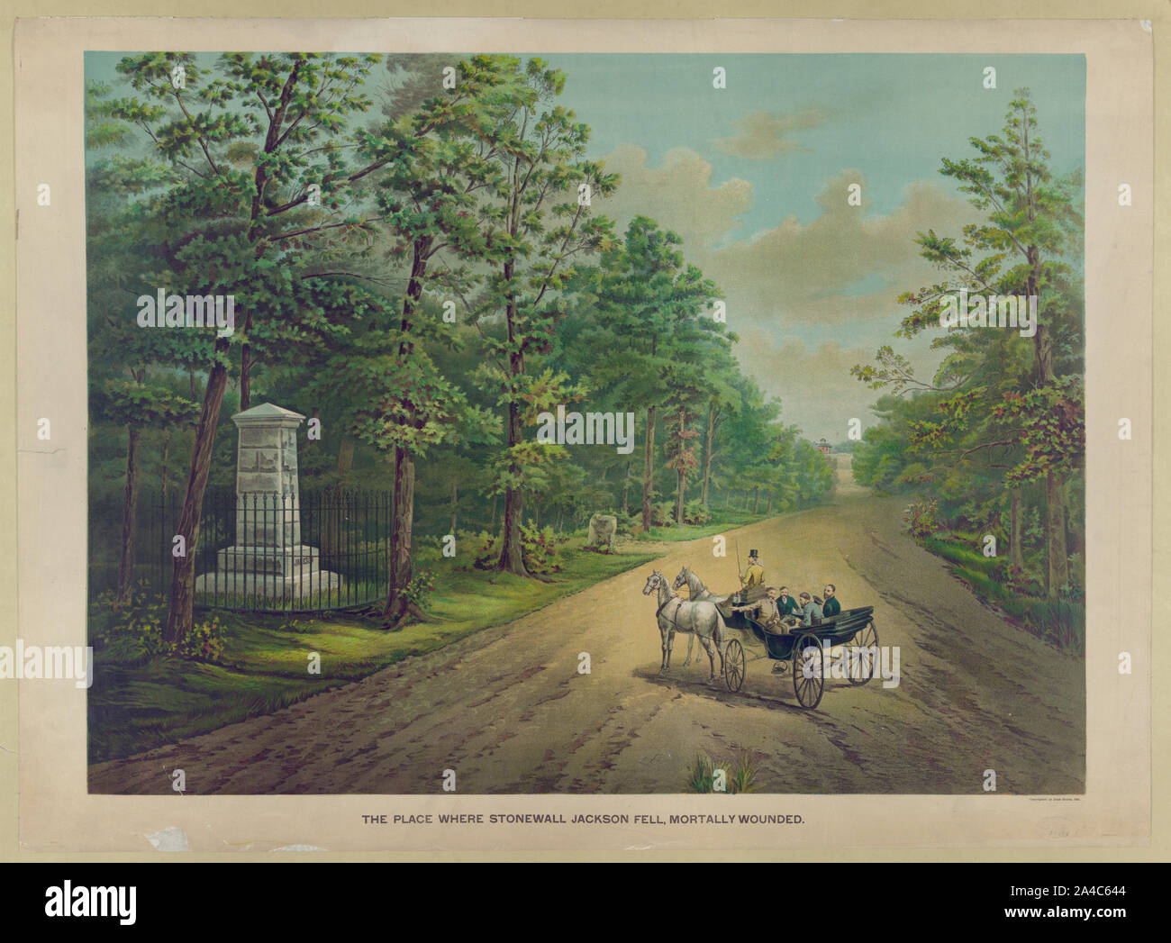 The Place were Stonewall Jackson fell, mortally wounded Stock Photo - Alamy