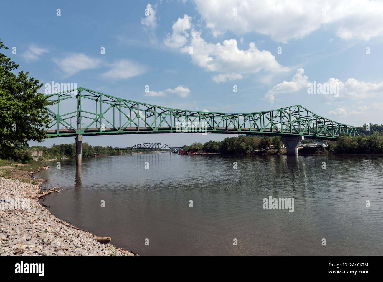 The Point Pleasant-Henderson Bridge over the Kanawha River, connecting ...